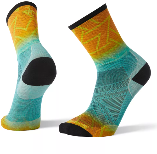 Smartwool PhD Run Ultra Light Print Crew Socks - The Bike Shop