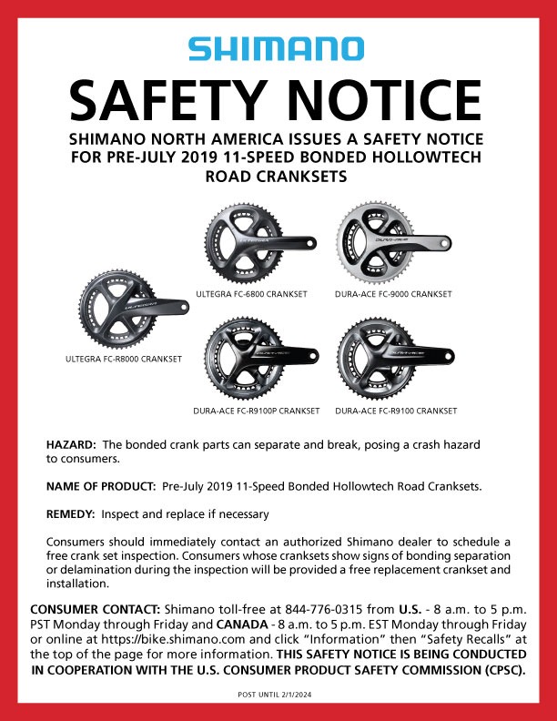 Safety Recall - Eddy's Bike Shop | Cleveland & Akron OH
