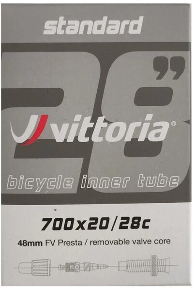 Vittoria Butyl Inner Tube 700x20-28 Presta Valve 48mm - Brands Cycle and Fitness