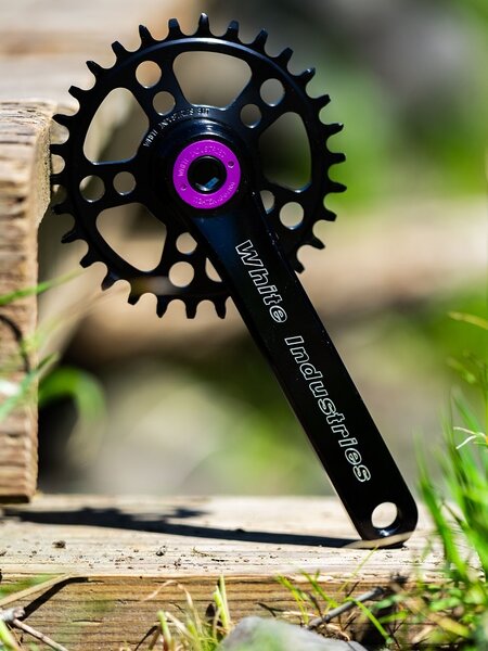 White Industries M30 CRANK - Black, Purple Extractor Cap, 172.5mm ...