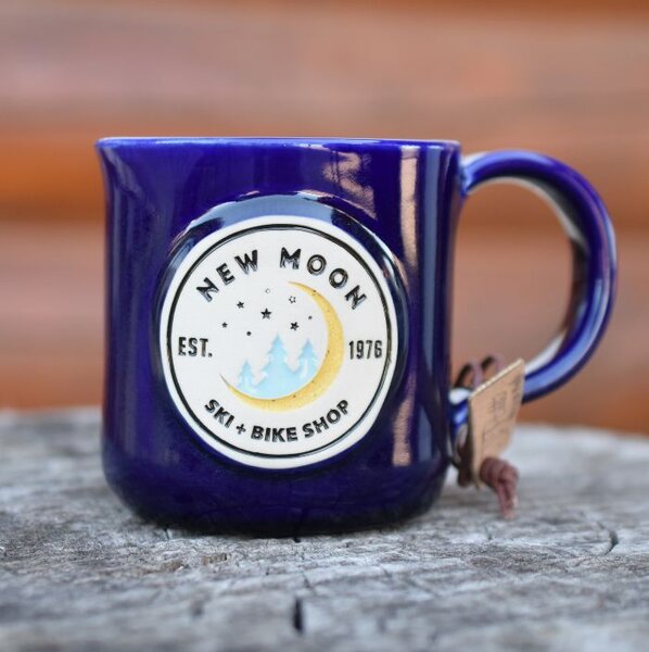 New Moon Wrangler Blue Diner Mug 12oz. - New Moon Ski & Bike | Hayward, WI