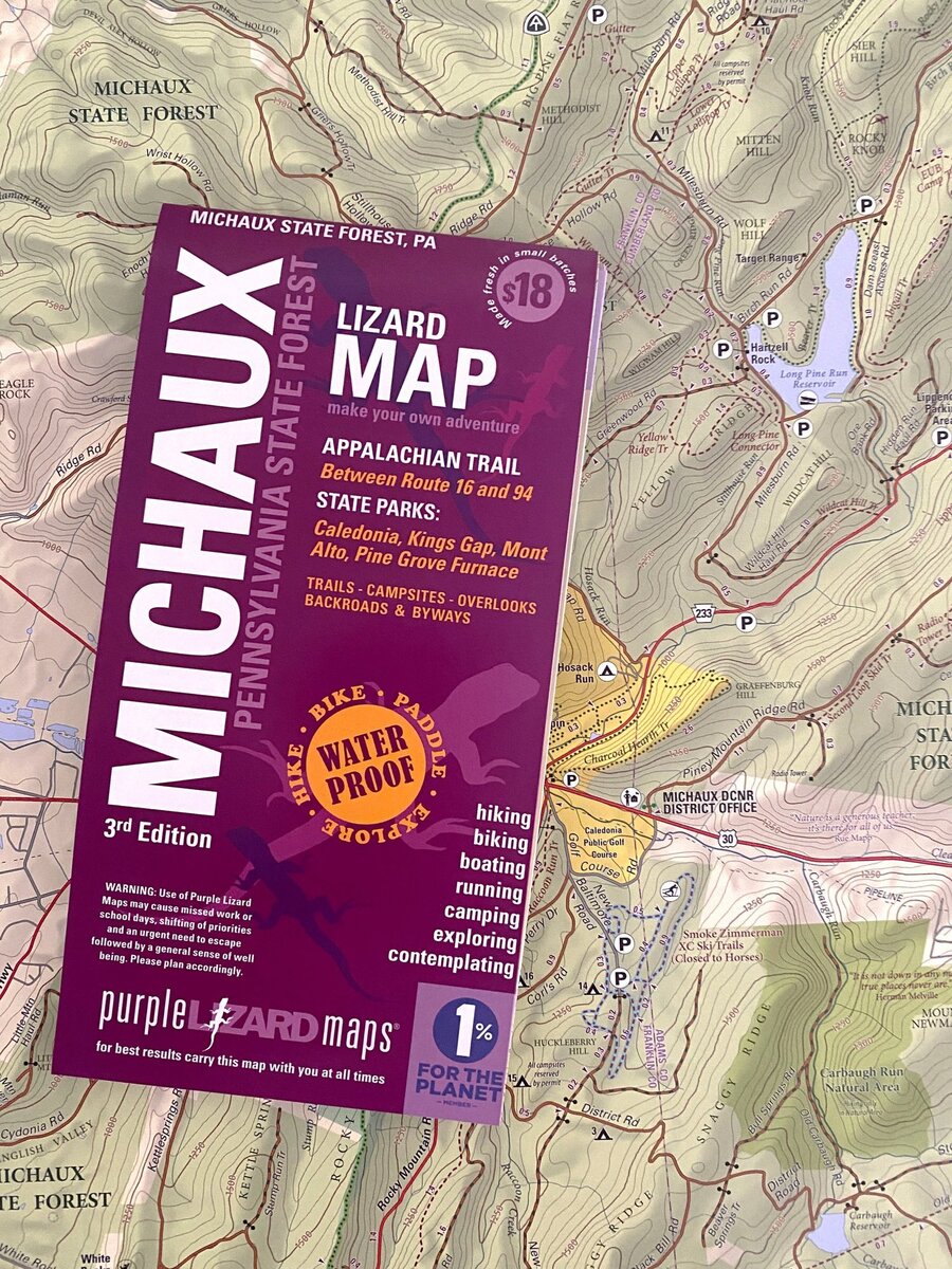Purple Lizard Maps Michaux Lizard Map, Pennsylvania - Martins Bike ...