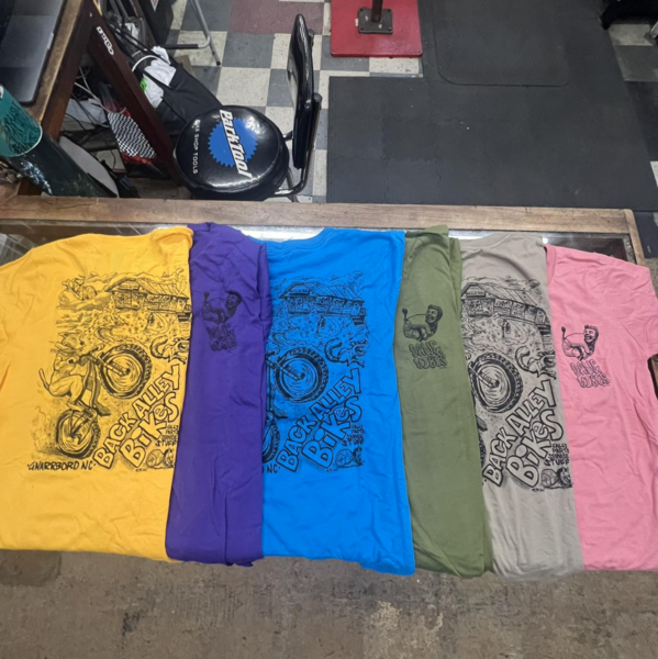 Back Alley Bikes BAB T-shirt OakDza-N-Basta-Dawg Vibes - Back Alley Bikes