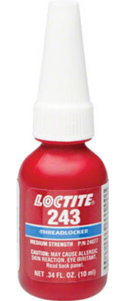 Loctite #243 Threadlocker Medium Strength - For Fastners 6-20mm, Oil Resistant, 10ml - Dirt ...
