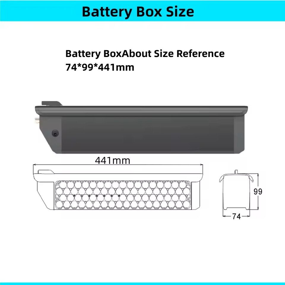 Reention Rhino Ebike Battery Box 48v Rhino Battery Case 70 pcs 18650 ...